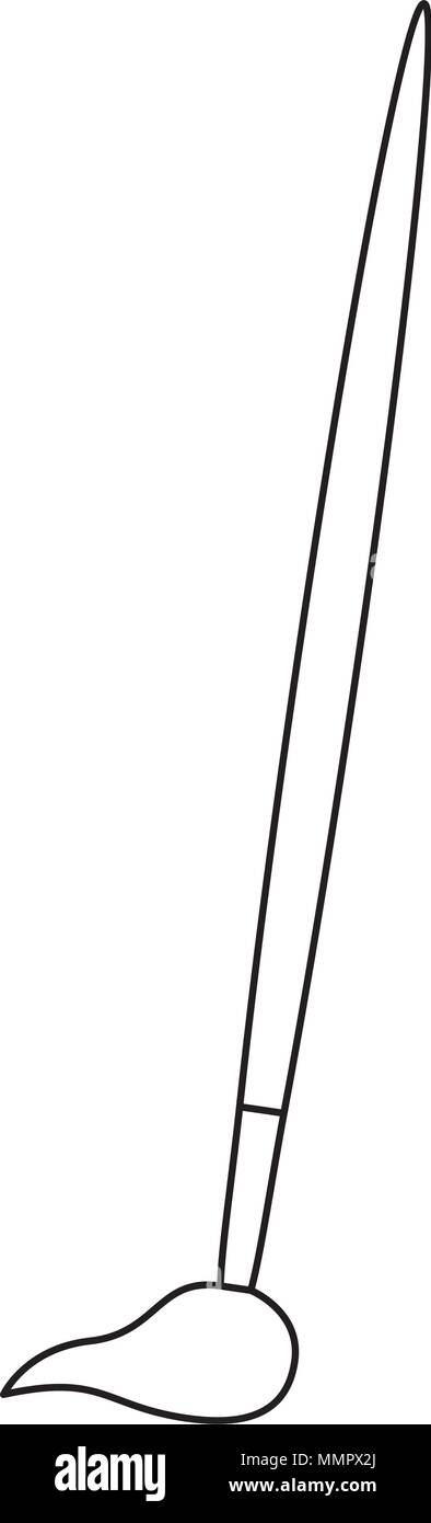 artistic paint brush tool icon vector illustration thin line Stock ...