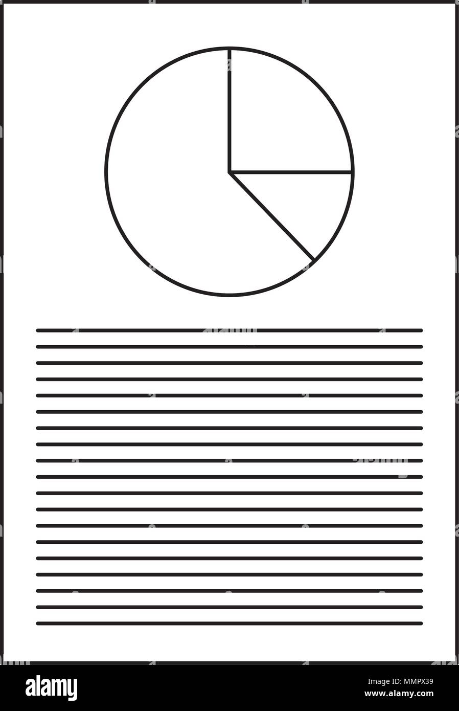 document paper statistic chart information vector illustration thin ...