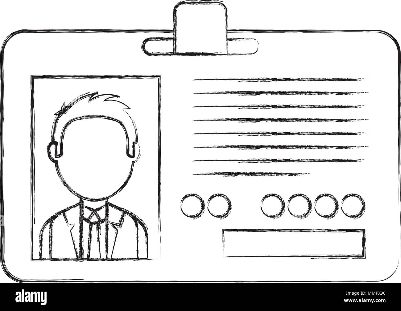 journalist id card with man picture vector illustration design Stock ...