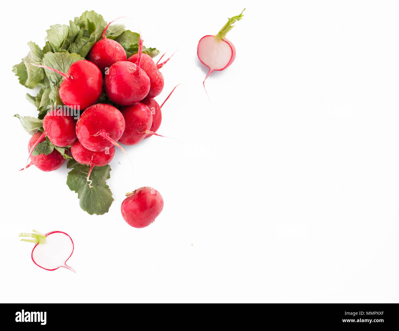 Radish on a white background Stock Photo - Alamy