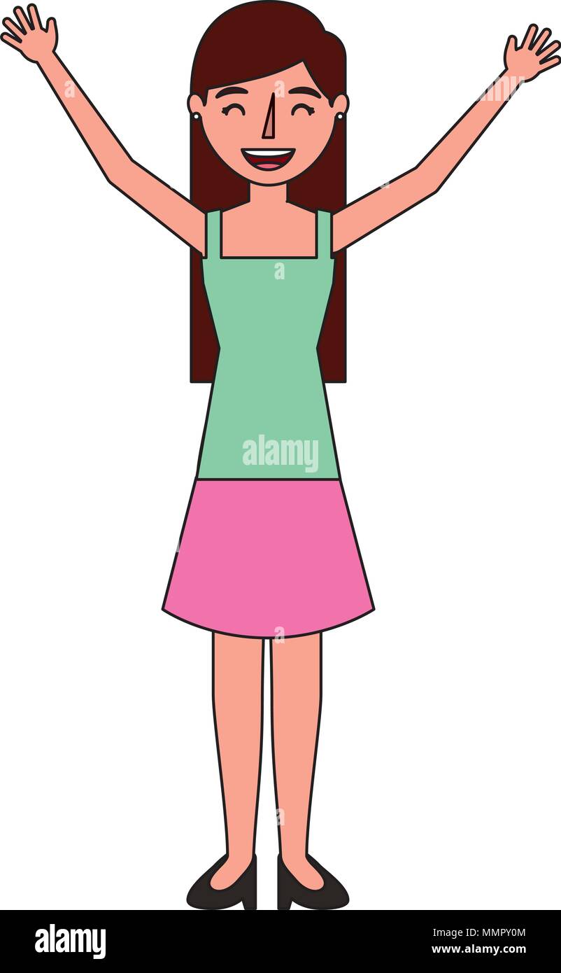 young girl celebrating avatar vector illustration design Stock Vector ...