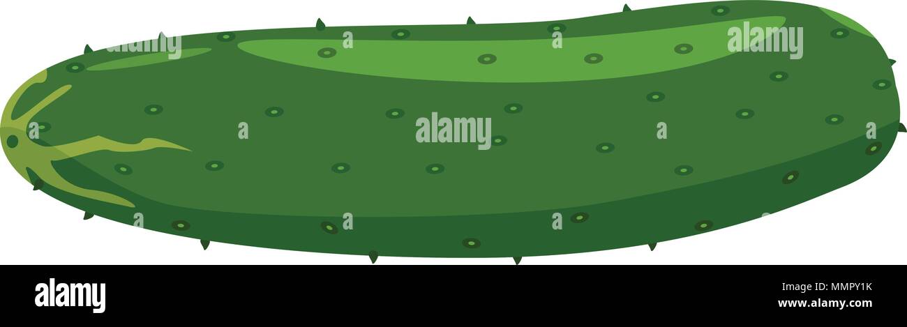 Vector green cucumber. Solid and flat color style design Stock Vector ...