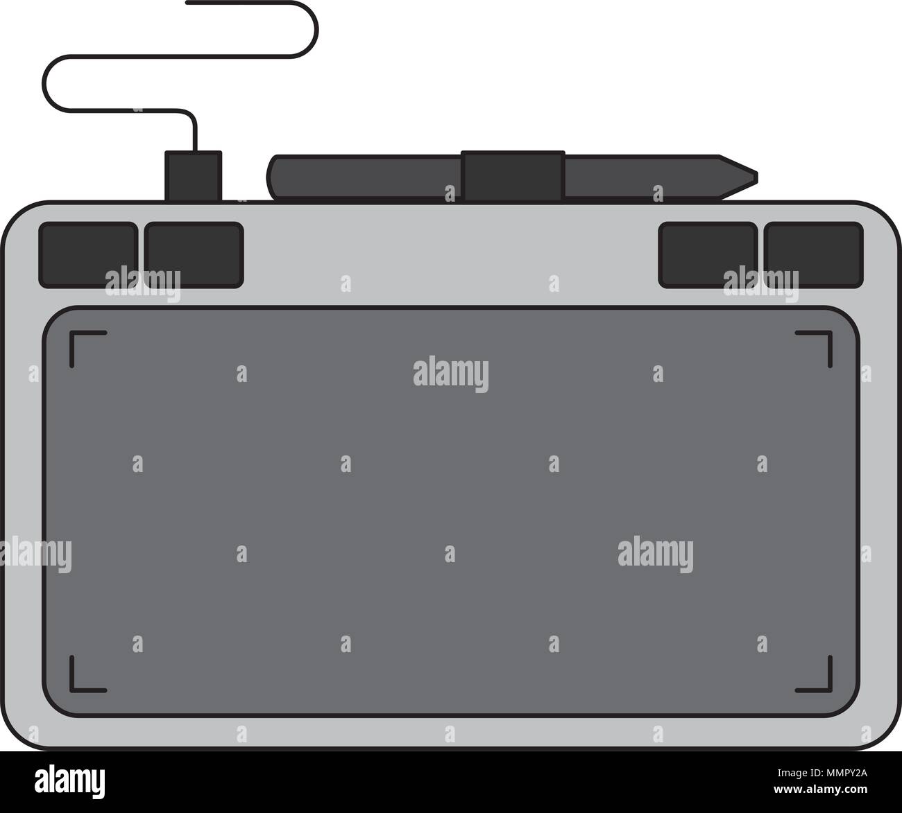Artist graphics tablet drawing Stock Vector Images - Alamy