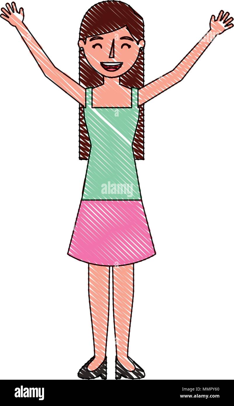young girl celebrating avatar vector illustration design Stock Vector ...