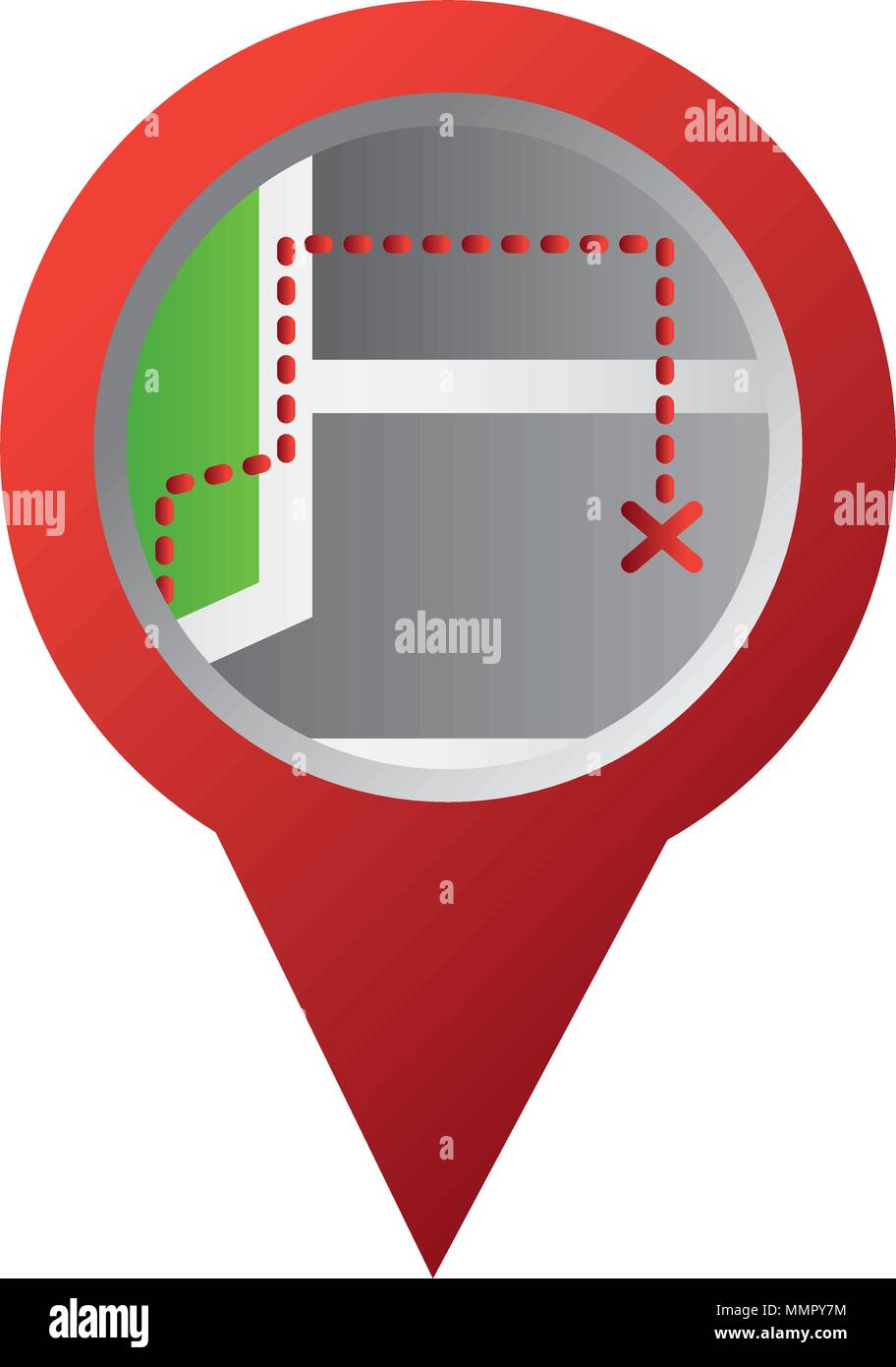 gps navigation pointer map route vector illustration Stock Vector Image ...