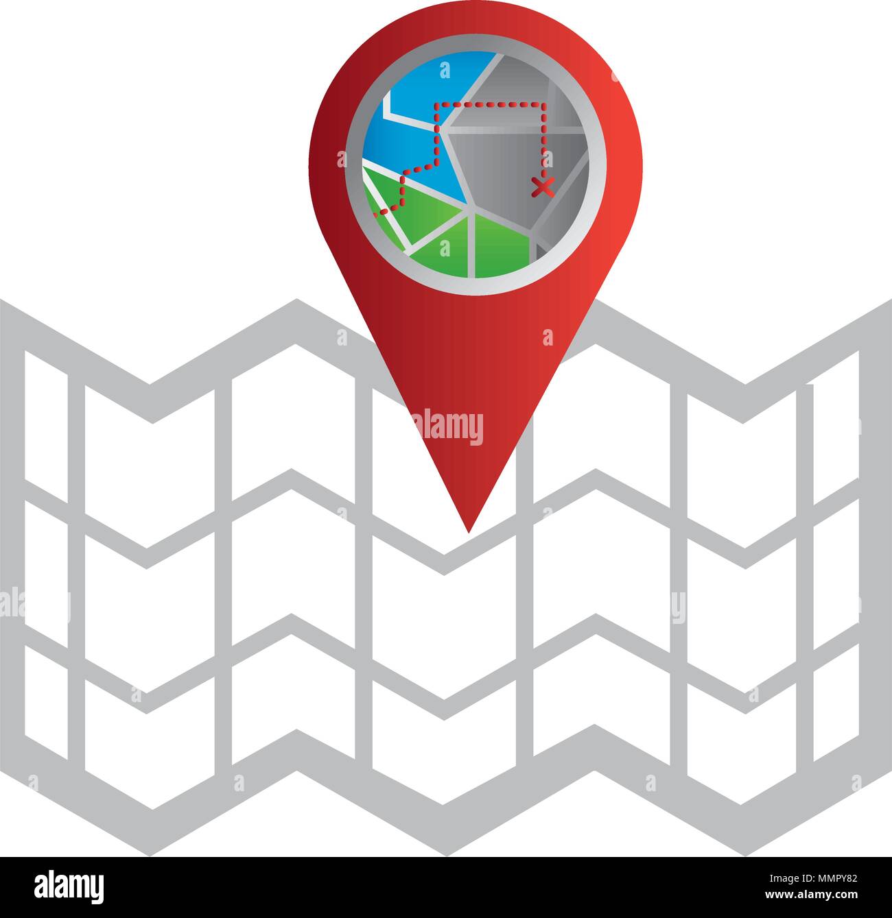 gps navigation geolocation map pointer pin vector illustration Stock ...