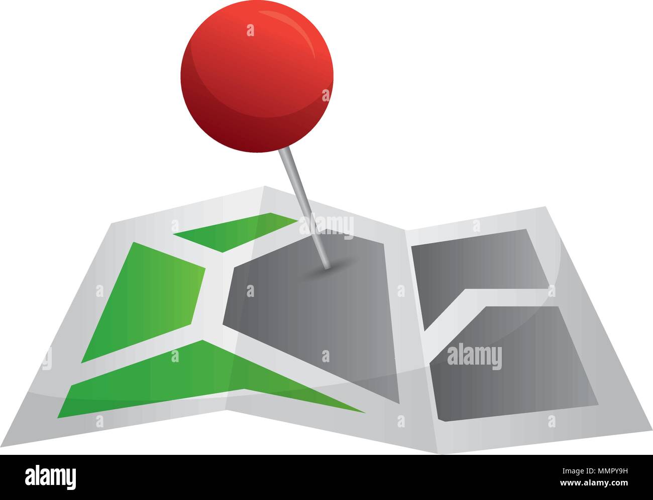 gps navigation map pin destination app concept vector illustration ...