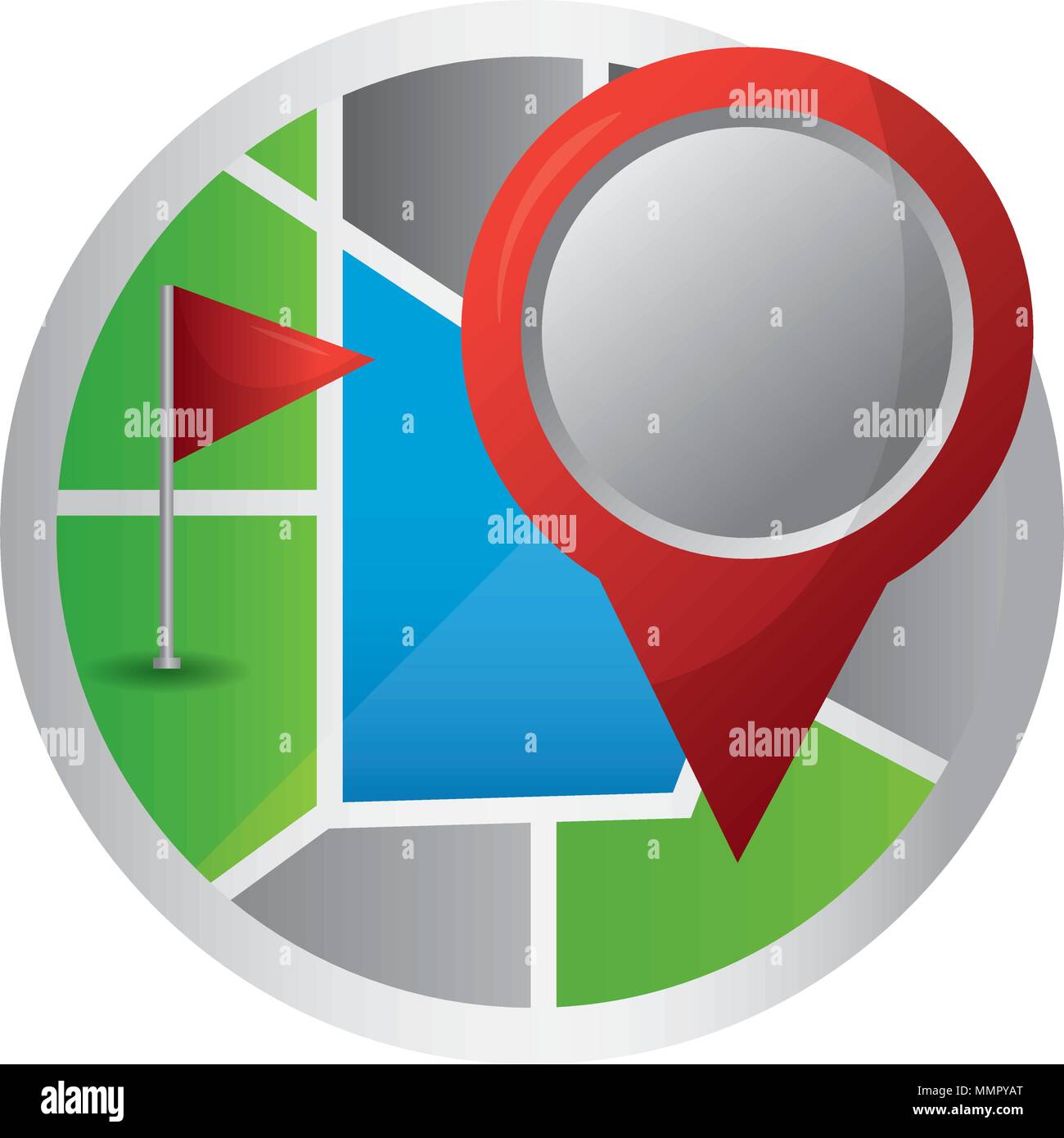 gps navigation flag pointer pin map button app vector illustration Stock Vector Image & Art - Alamy