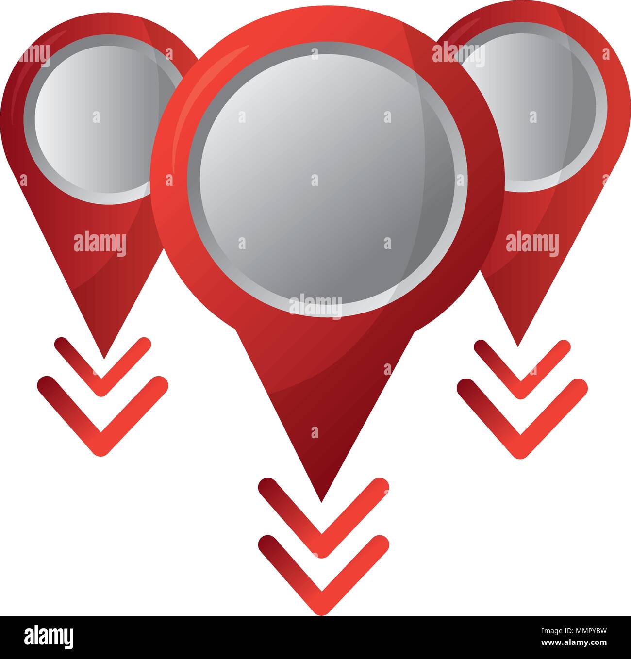 gps navigation pointer map markers image vector illustration Stock ...