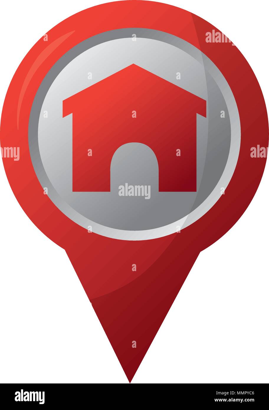 gps navigation pointer map house symbol vector illustration Stock ...