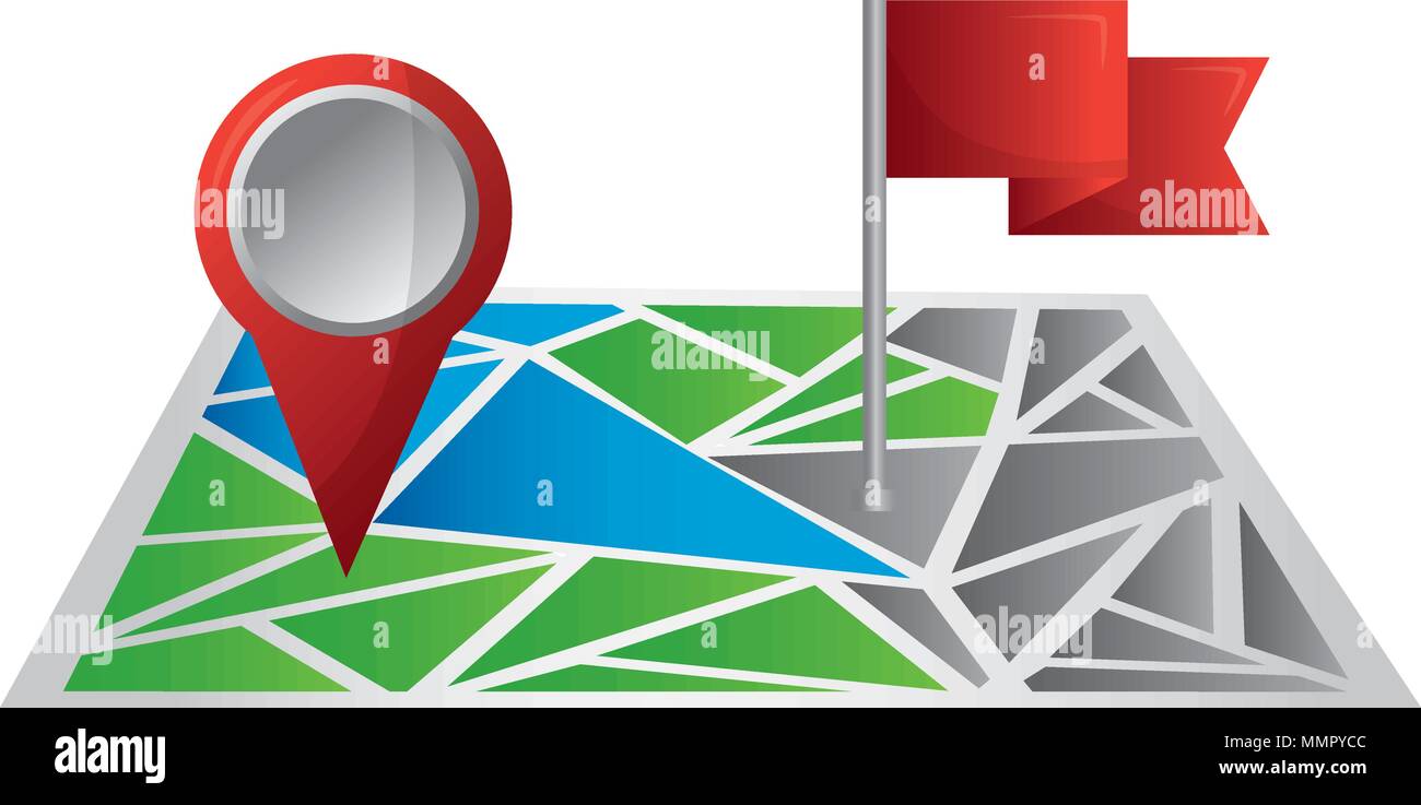 gps navigation flag pin map destination vector illustration Stock Vector Image & Art - Alamy