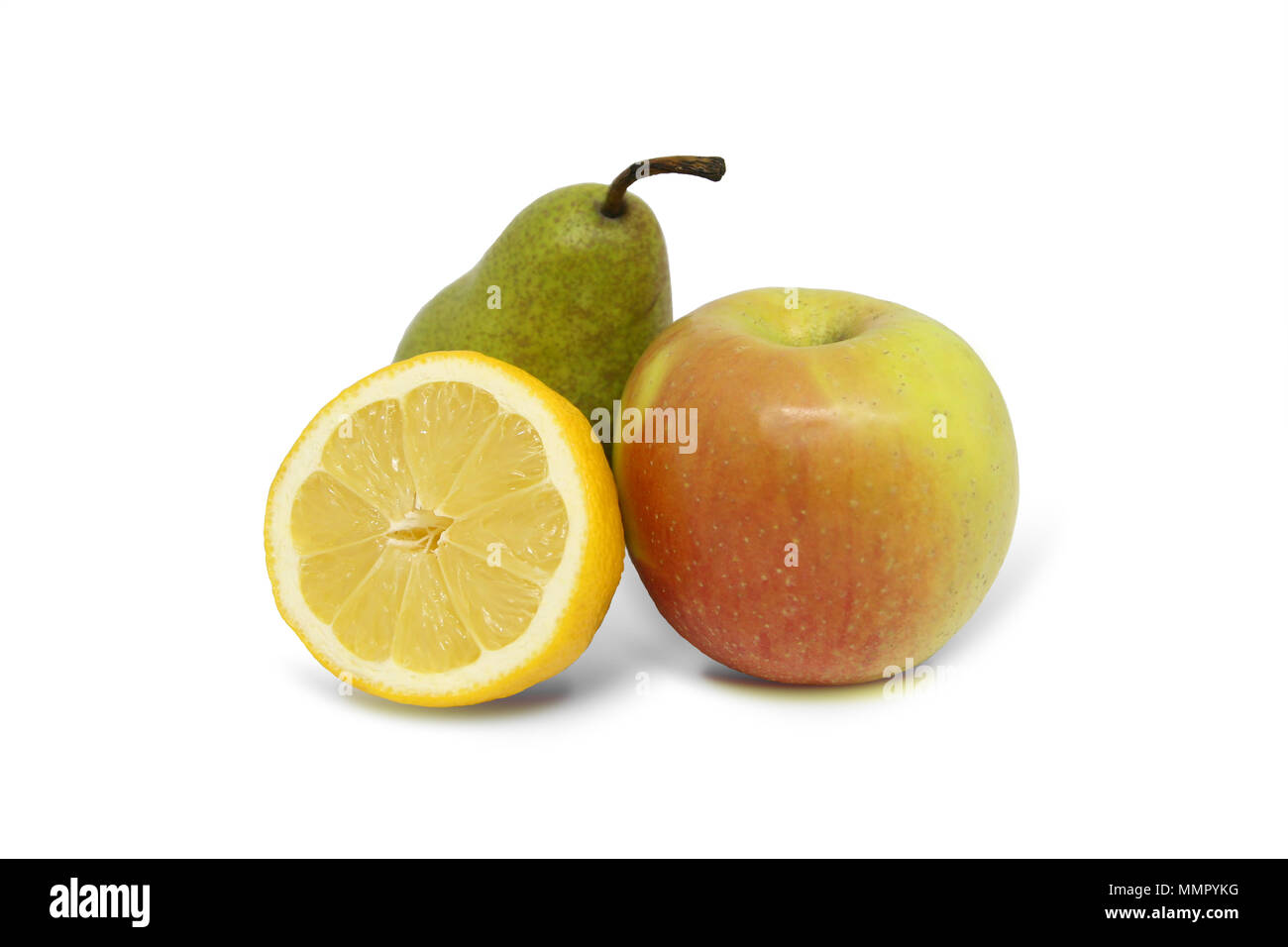 Fruit assorted pear apple lemon. Healthy assortment fresh diet food ...
