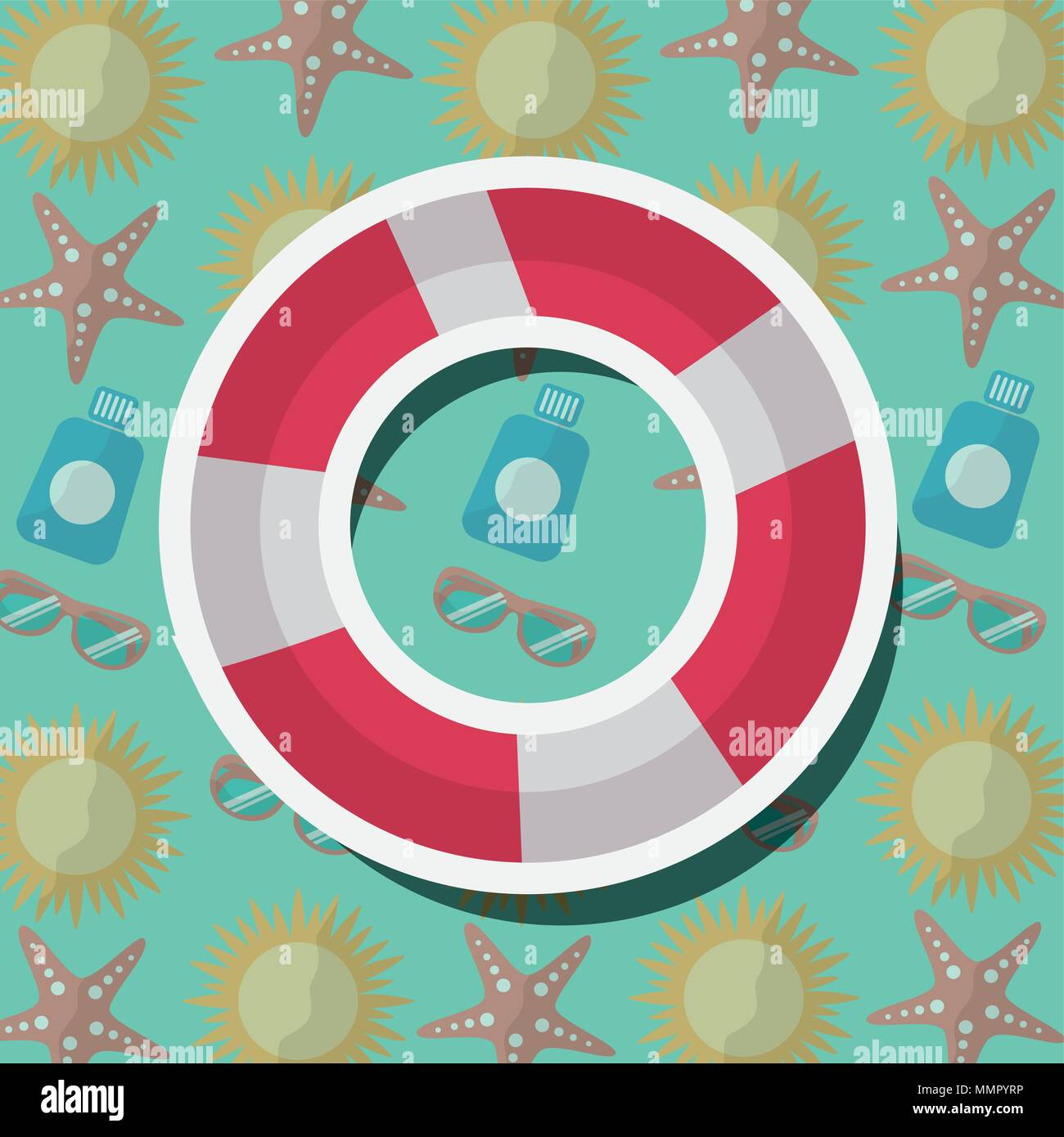 Family time at the beach Stock Vector Images - Alamy