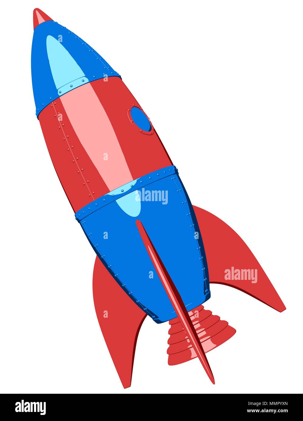 3d rendering cartoon rocket Cut Out Stock Images & Pictures - Alamy