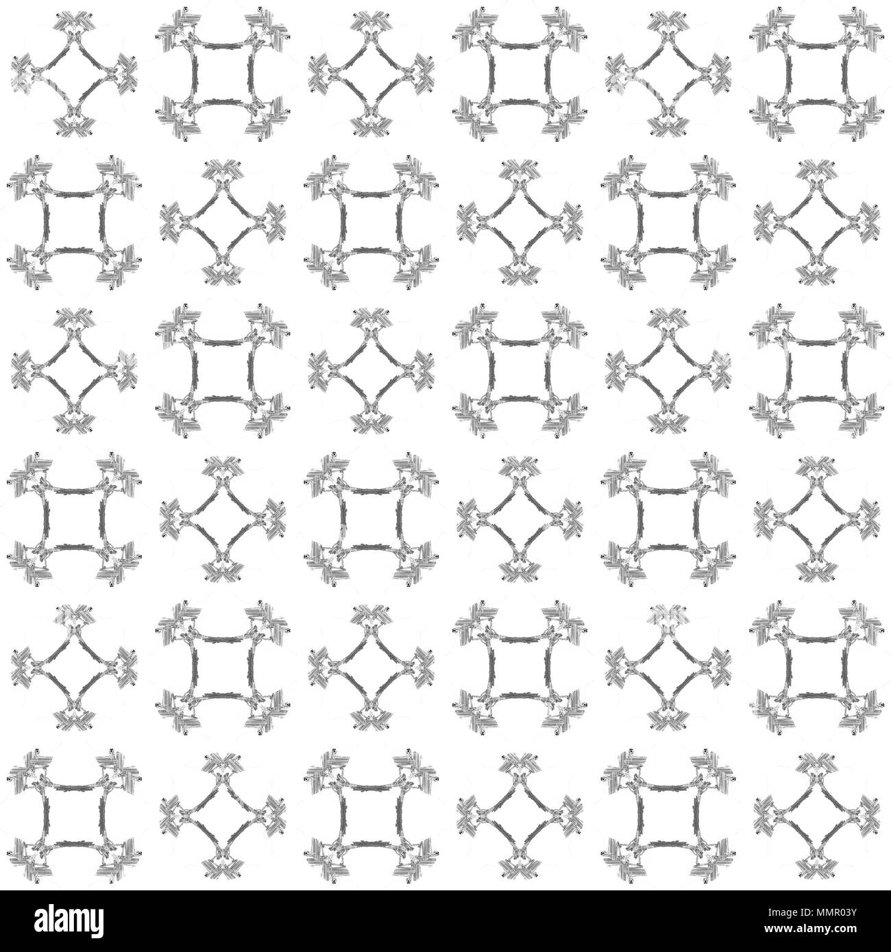 Seamless abstract black texture fractal patterns on white background ...