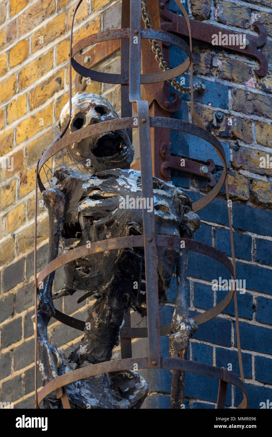 skeleton in cage, the clink museum, London, uk Stock Photo - Alamy