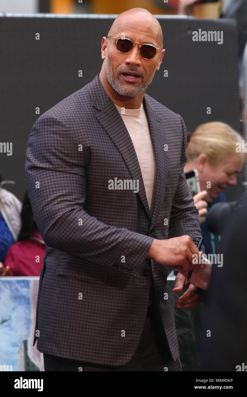 European Premiere of Rampage - Arrivals Featuring: Dwayne Johnson Where ...