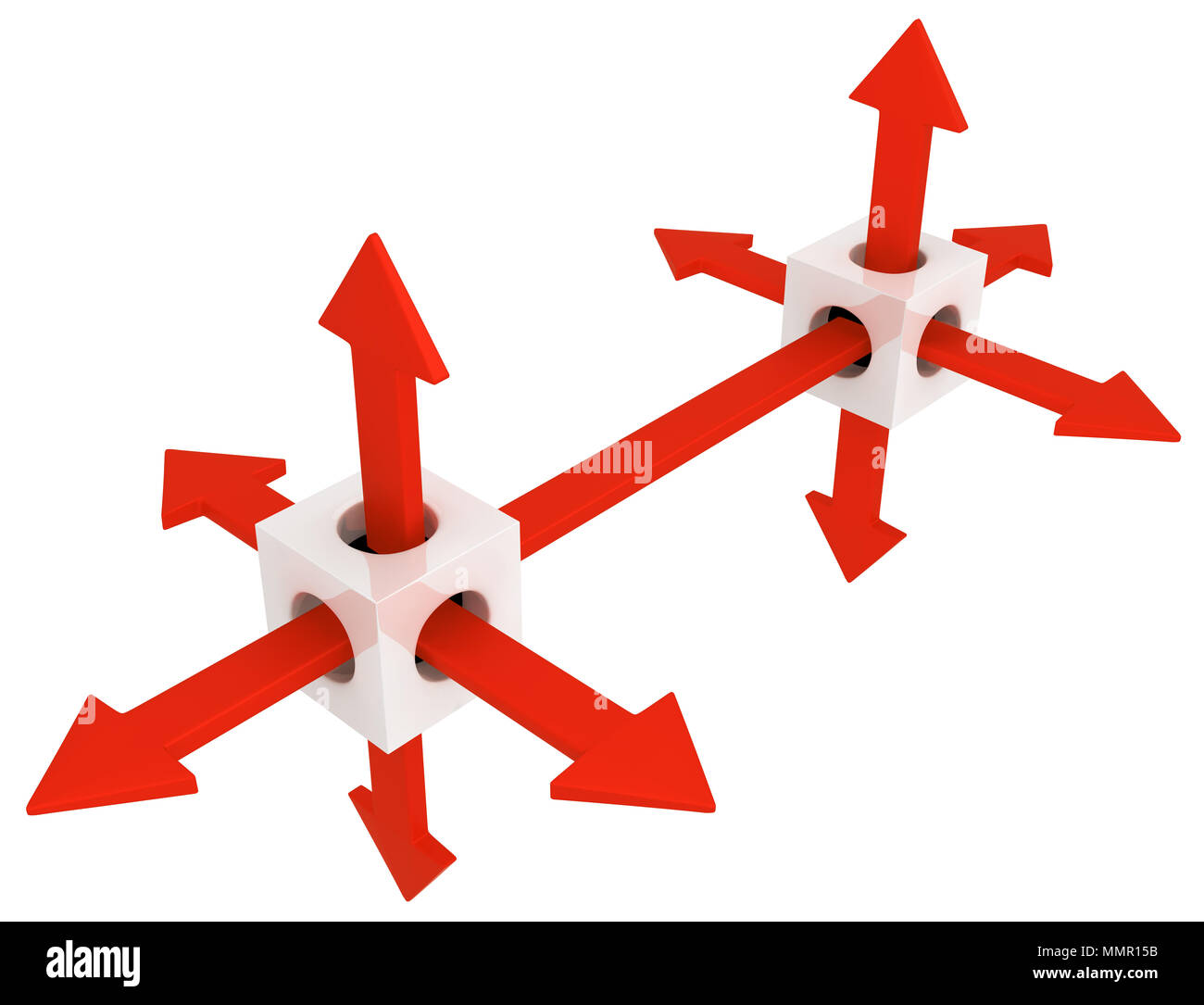 White arrows pair hi-res stock photography and images - Alamy