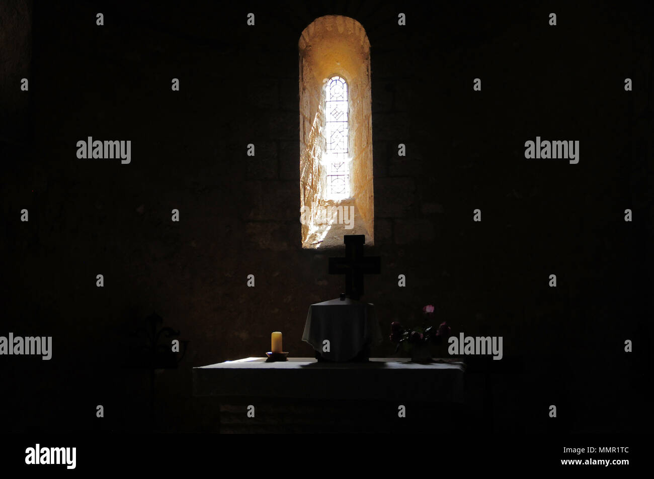 Altar in a Medieval French Church Stock Photo - Alamy