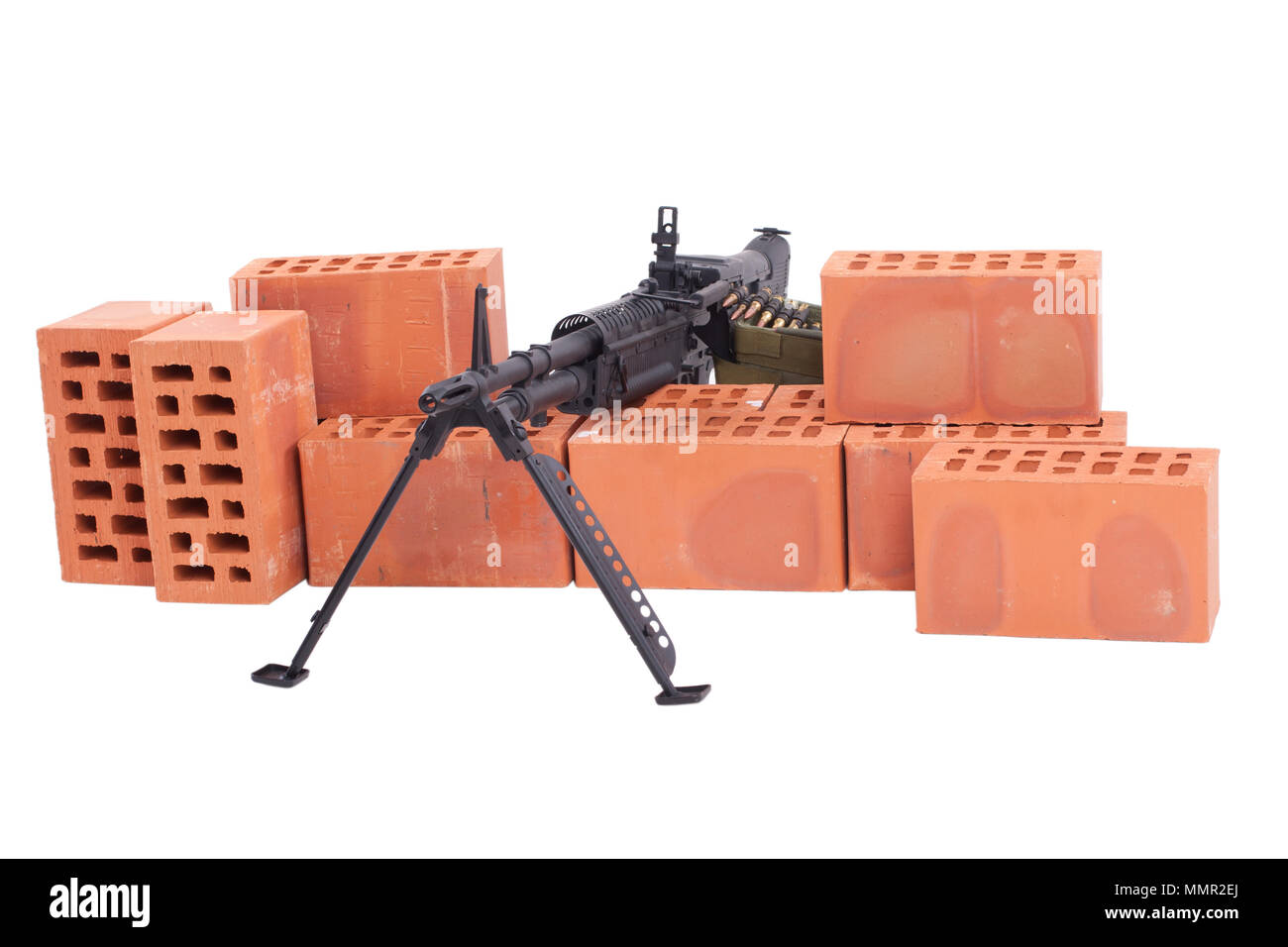 M60 machine gun on position Stock Photo - Alamy