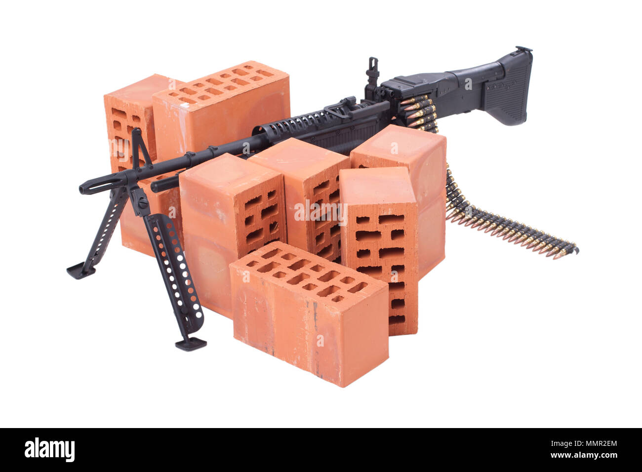 M60 machine gun on position Stock Photo - Alamy