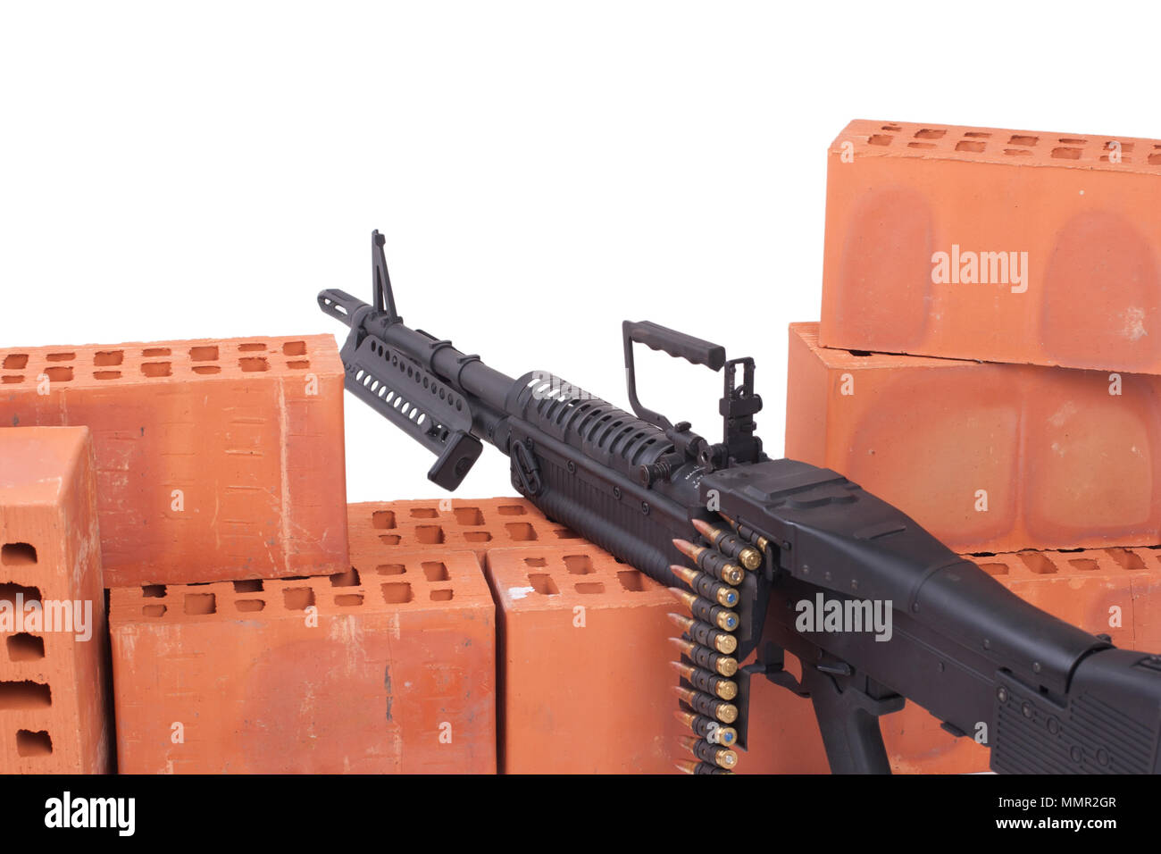 M60 machine gun on position Stock Photo - Alamy
