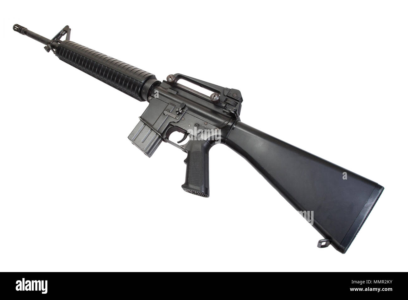US Army service rifle M16 rifle isolated on a white background Stock ...