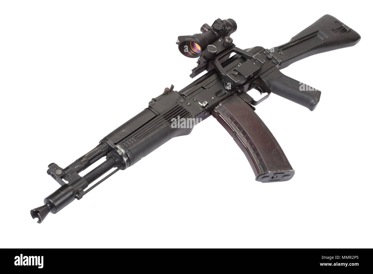 modern assault rifle on white Stock Photo - Alamy