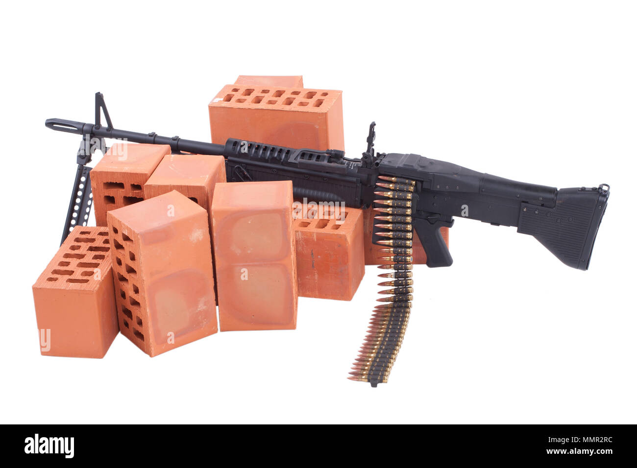 M60 machine gun on position Stock Photo - Alamy