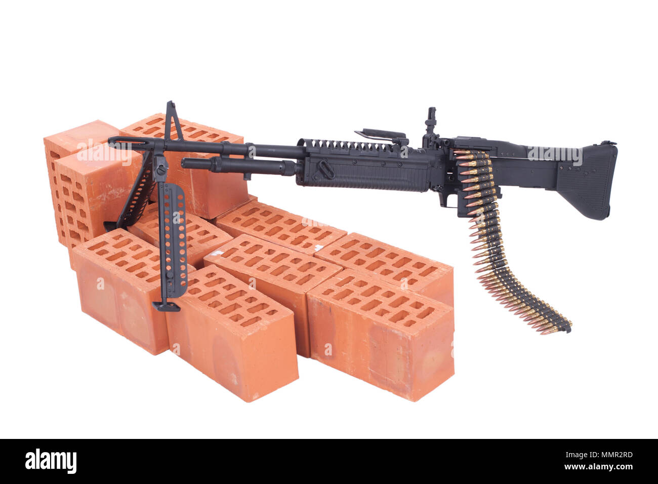 M60 machine gun on position Stock Photo - Alamy