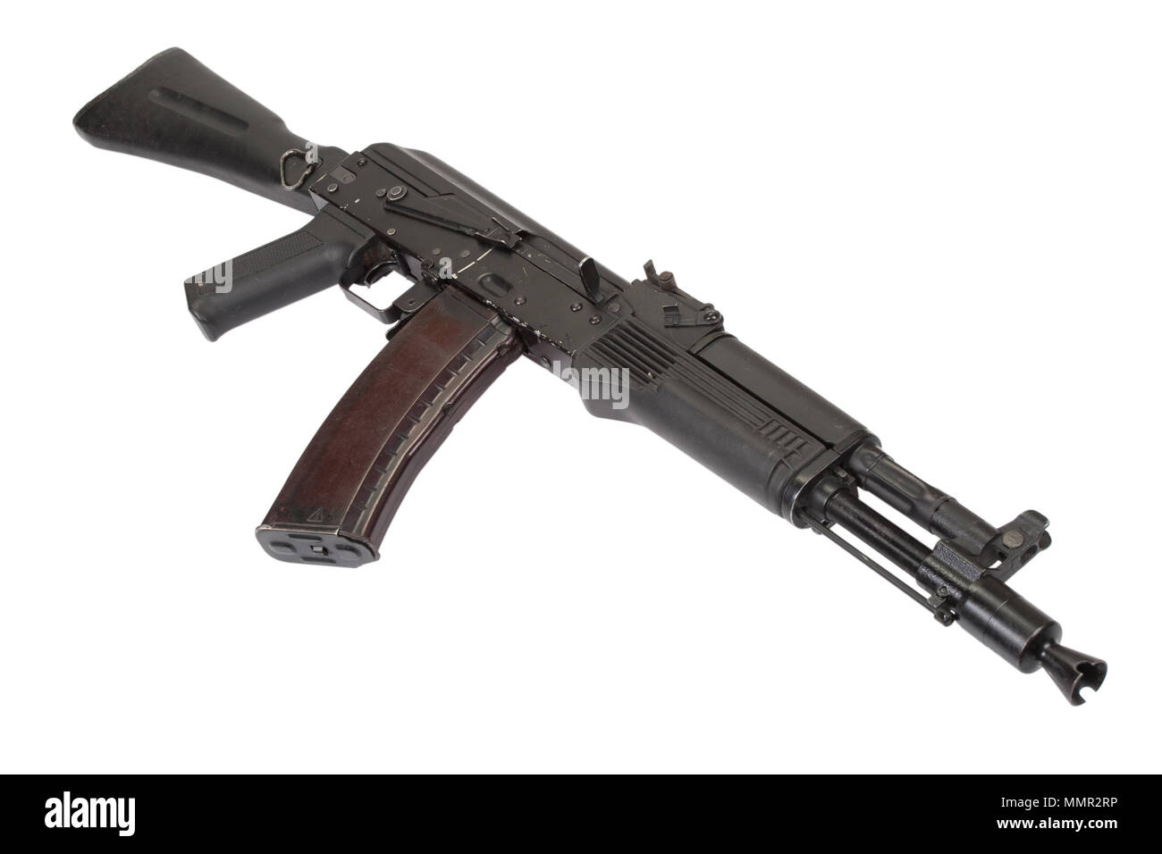 modern assault kalashnikov rifle on white Stock Photo - Alamy