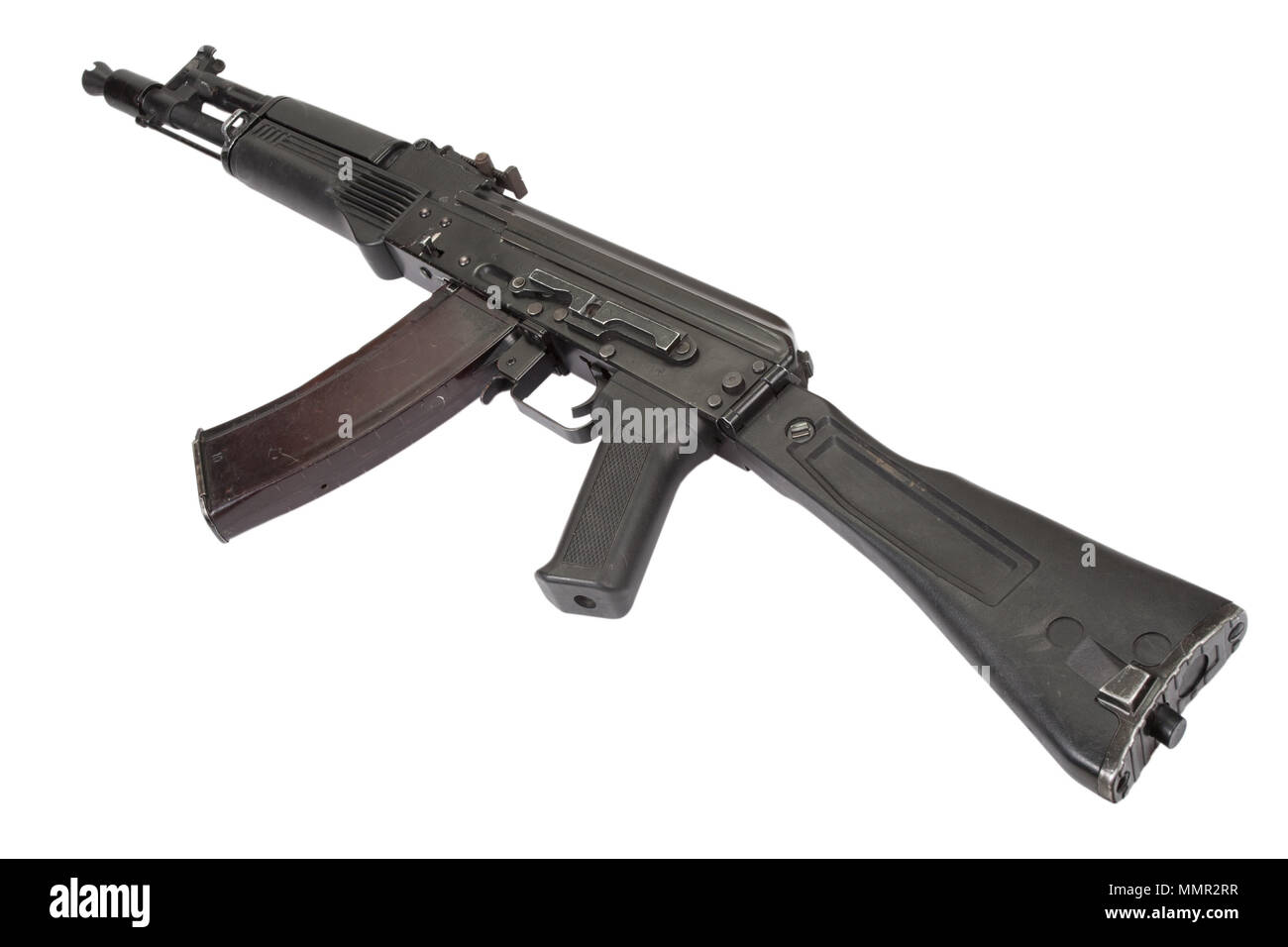 modern assault kalashnikov rifle on white Stock Photo - Alamy