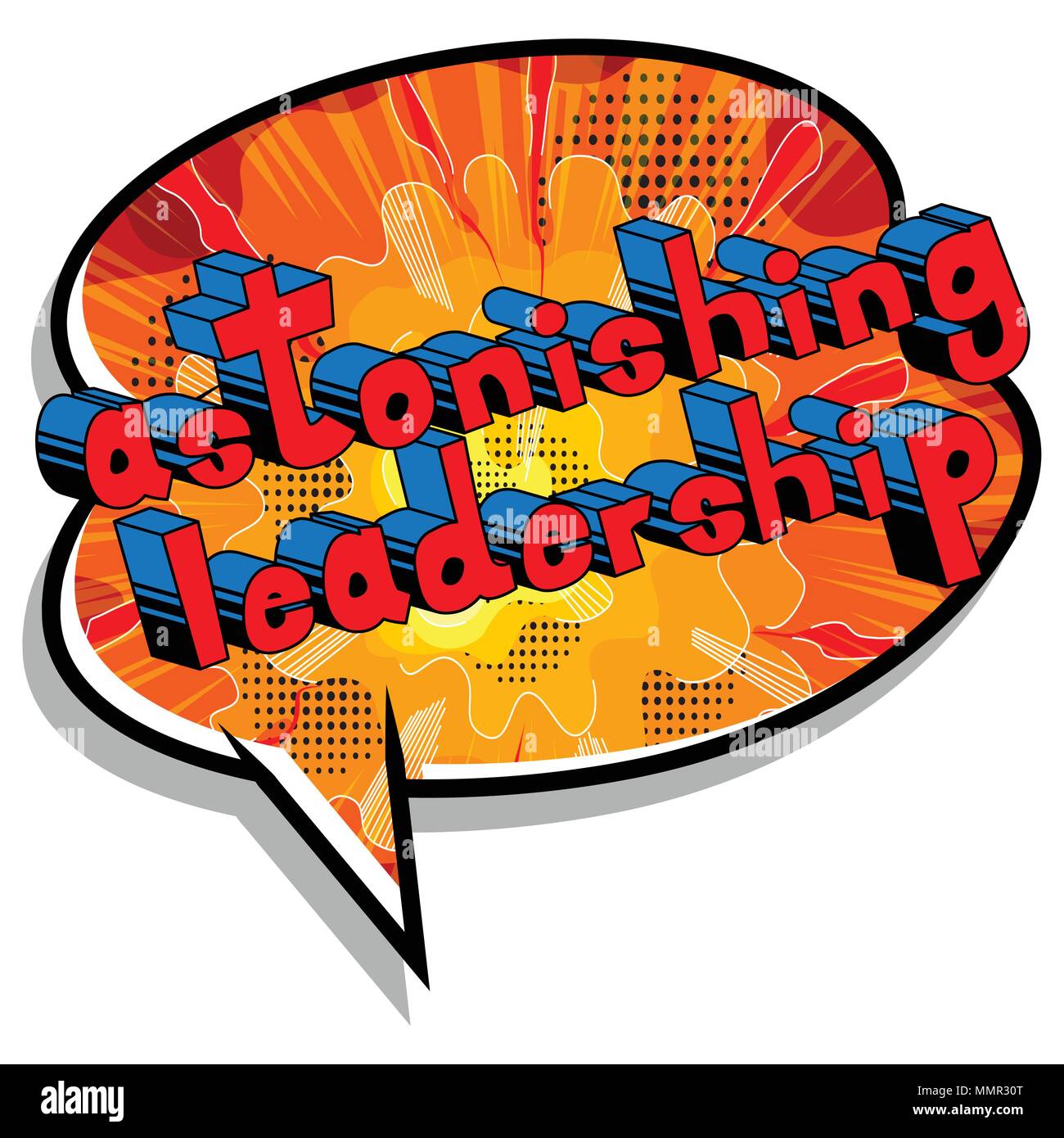 Astonishing Leadership - Comic book style phrase on abstract background ...