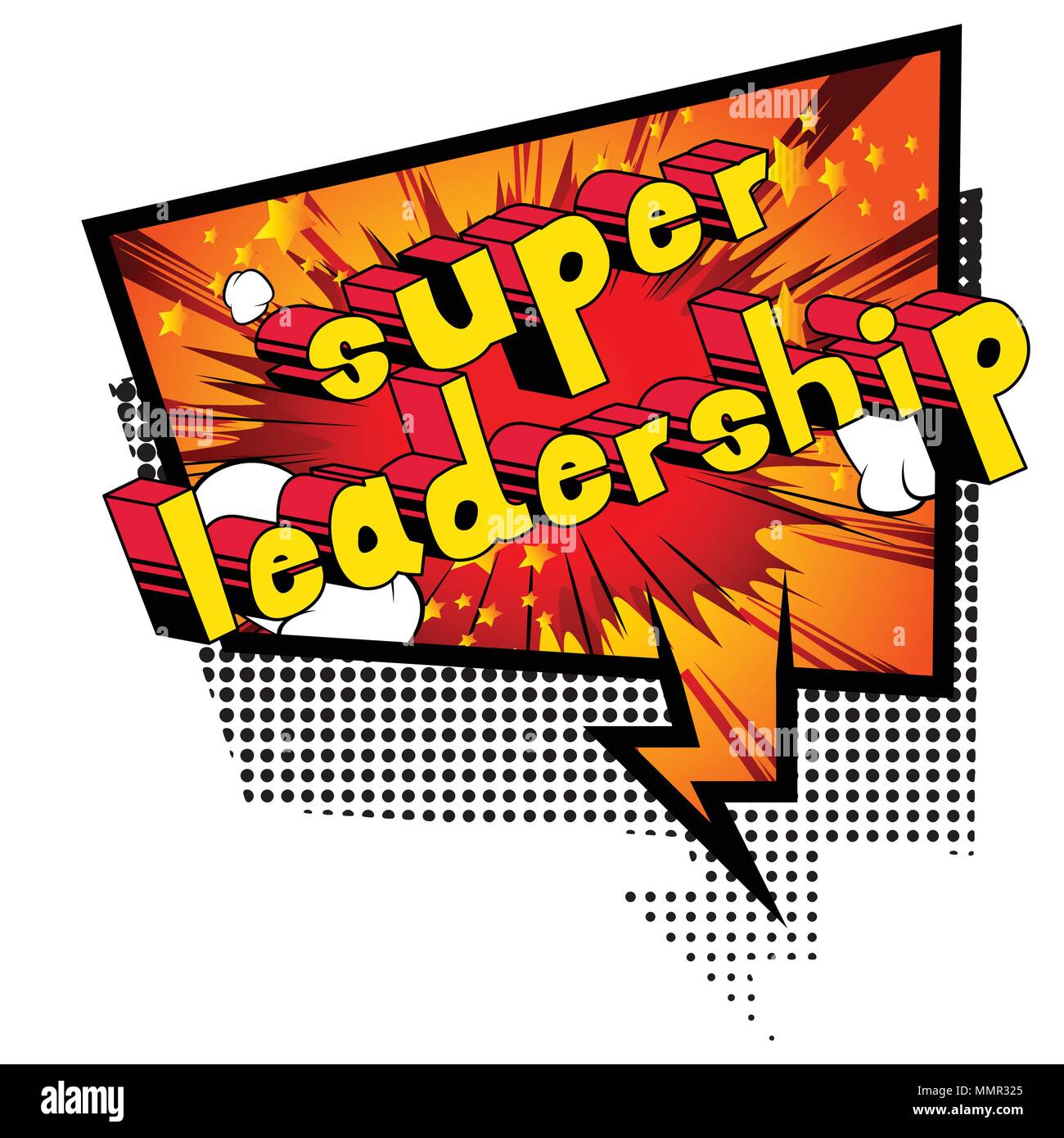 Super Leadership - Comic book style phrase on abstract background Stock ...