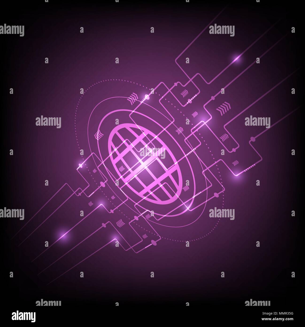 Hi-tech pink digital technology concept, stock vector Stock Vector ...