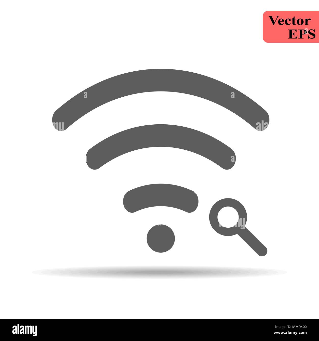 Search wifi signal icon vector isolated on white background. Lupe ...