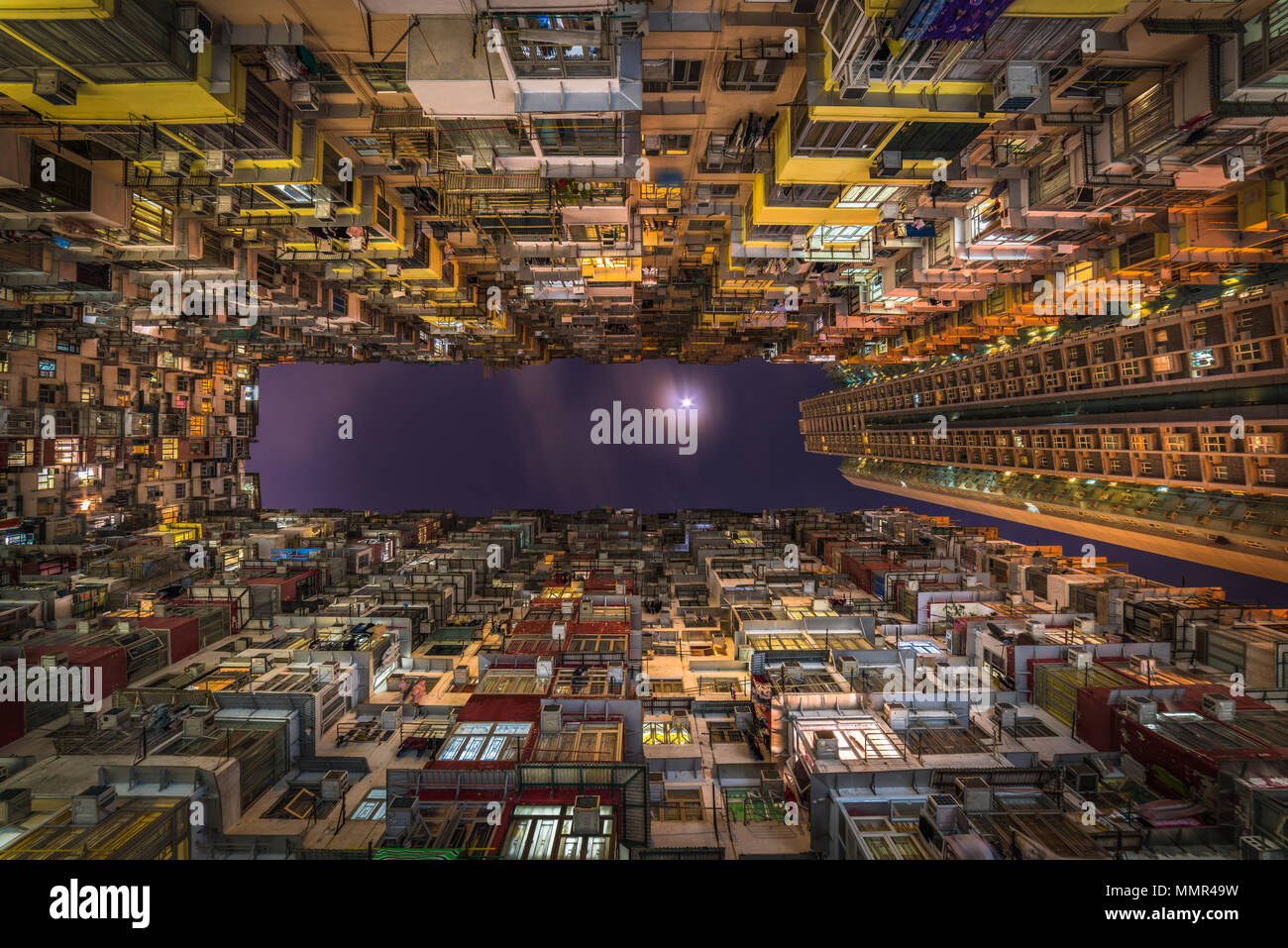 Overcrowded residential building in Hong Kong Stock Photo - Alamy