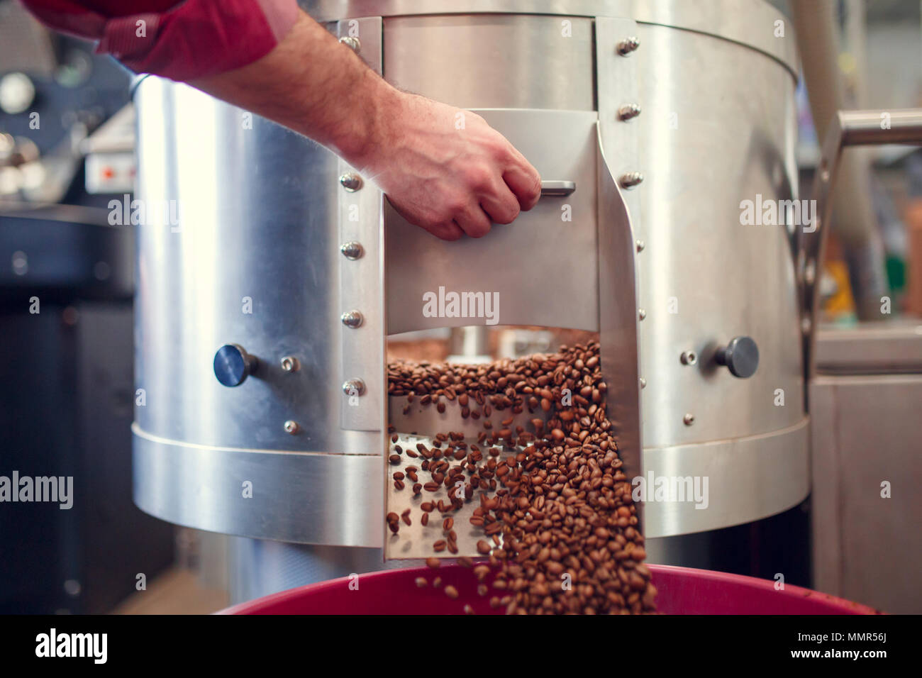 Roasted coffee beans falling mixing hi-res stock photography and images ...