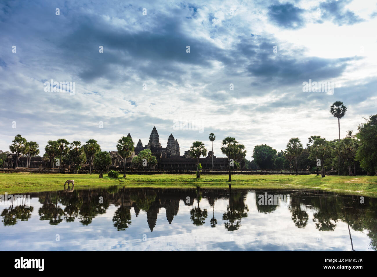 Angkor Wat (Temple City) and its reflection in the lake Stock Photo - Alamy
