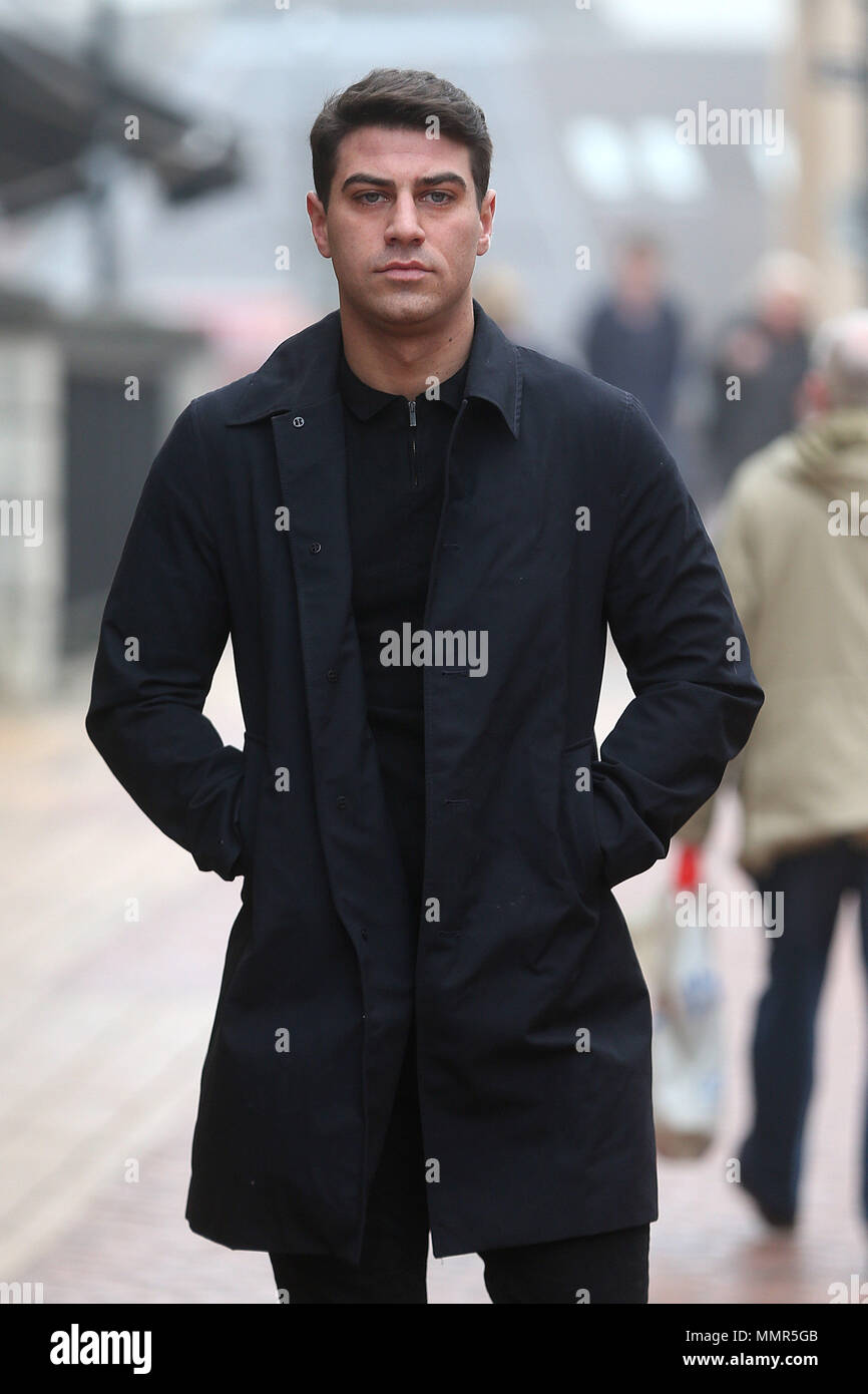 The cast of TOWIE film scenes at Chop Bloc in Chelmsford, Essex ...