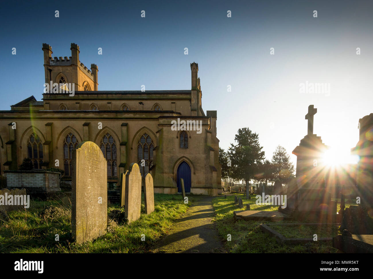 Graveyard London sunset Stock Photo - Alamy