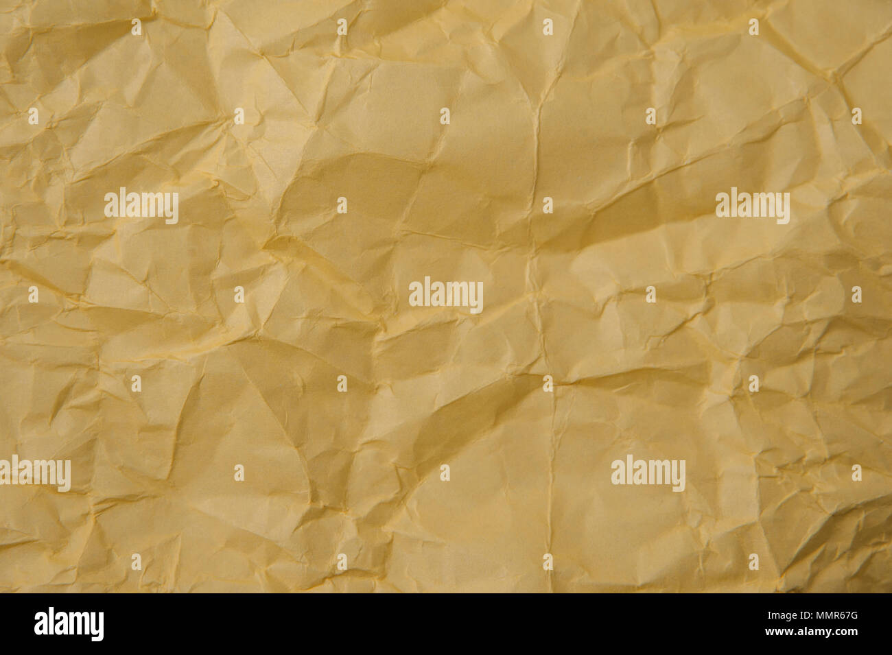 Texture of yellow crumpled paper Stock Photo - Alamy
