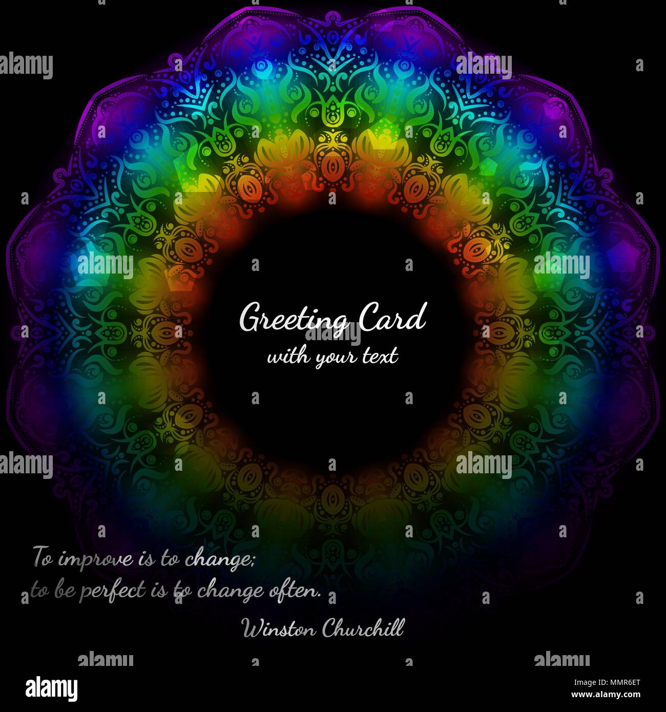 Vector rainbow circle border frame hi-res stock photography and images ...