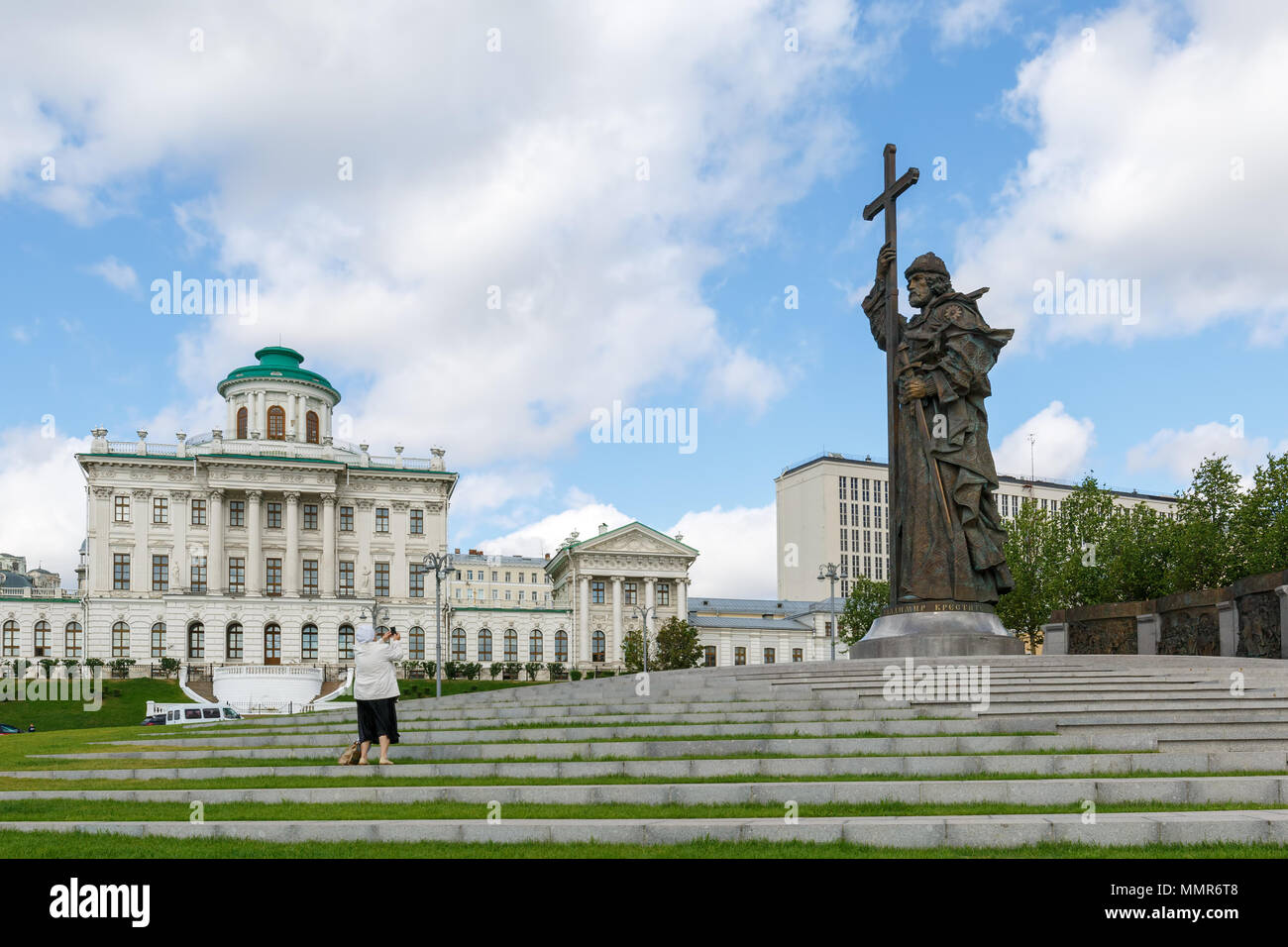 MOSCOW, RUSSIA, AUGUST 24, 2017: Monument to Prince Vladimir the Great ...