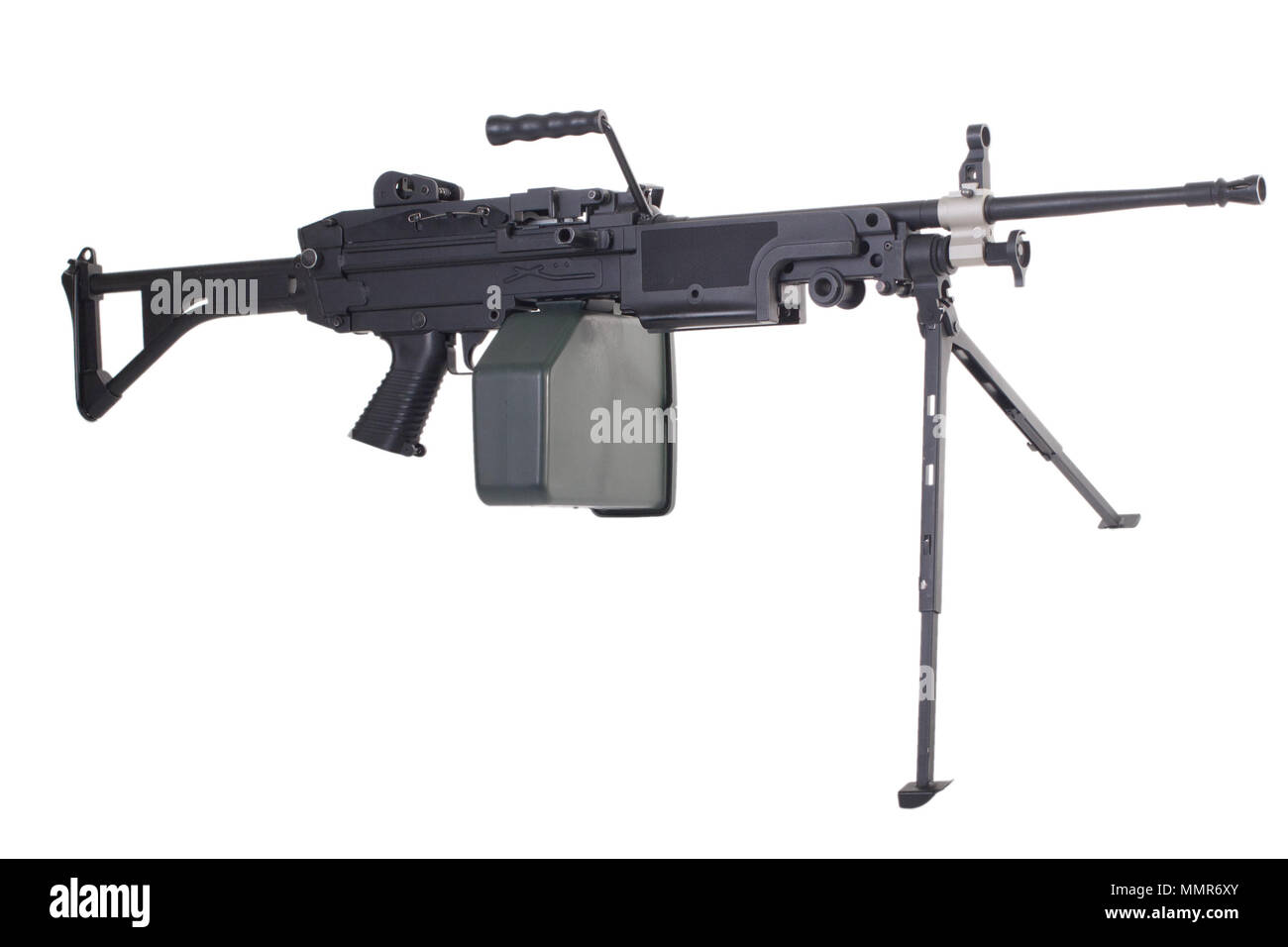 modern us army machine gun isolated on white Stock Photo - Alamy