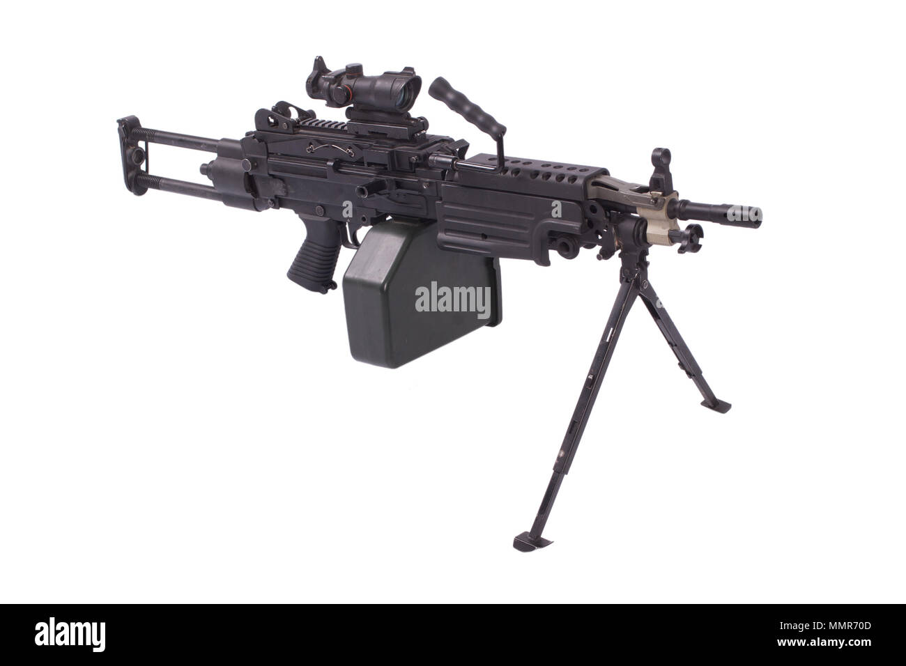 modern us army machine gun isolated on white Stock Photo - Alamy