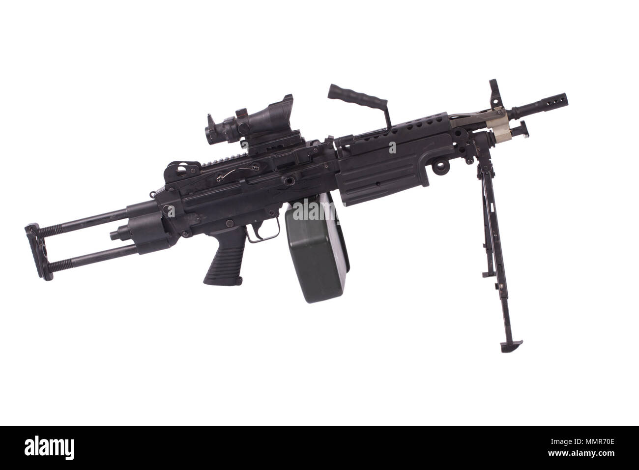 modern us army machine gun isolated on white Stock Photo - Alamy