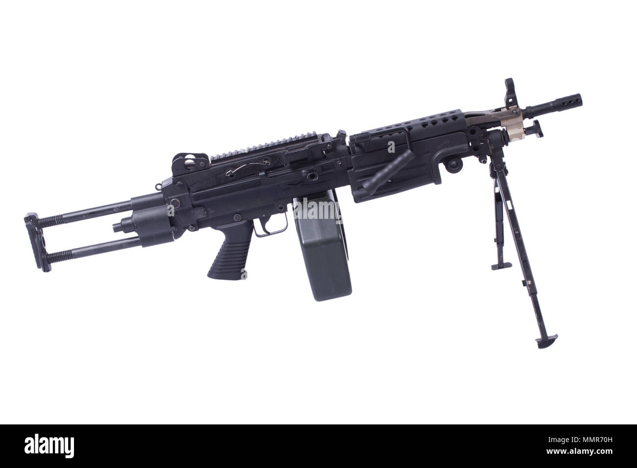 modern us army machine gun isolated on white Stock Photo - Alamy