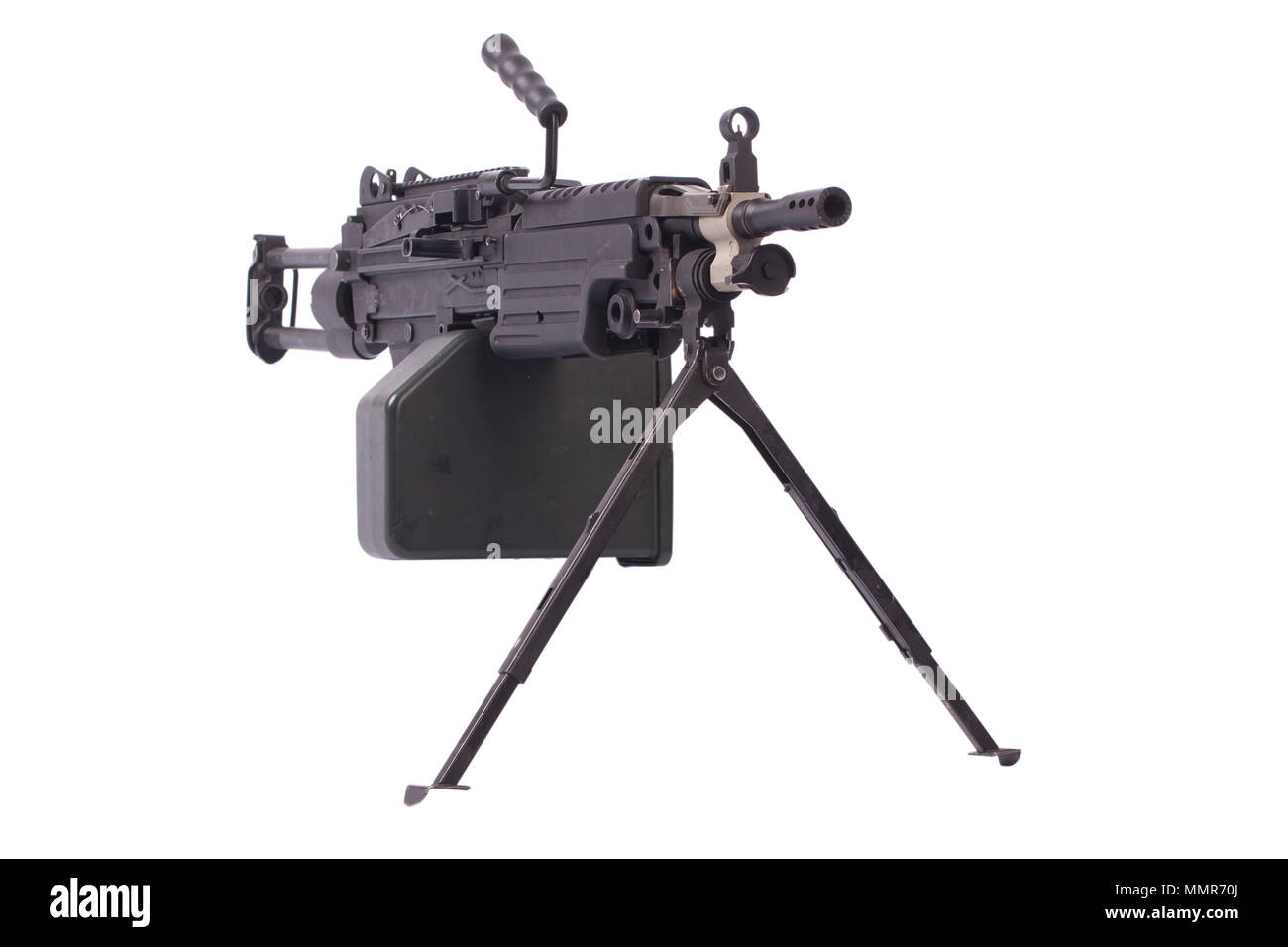 modern us army machine gun isolated on white Stock Photo - Alamy