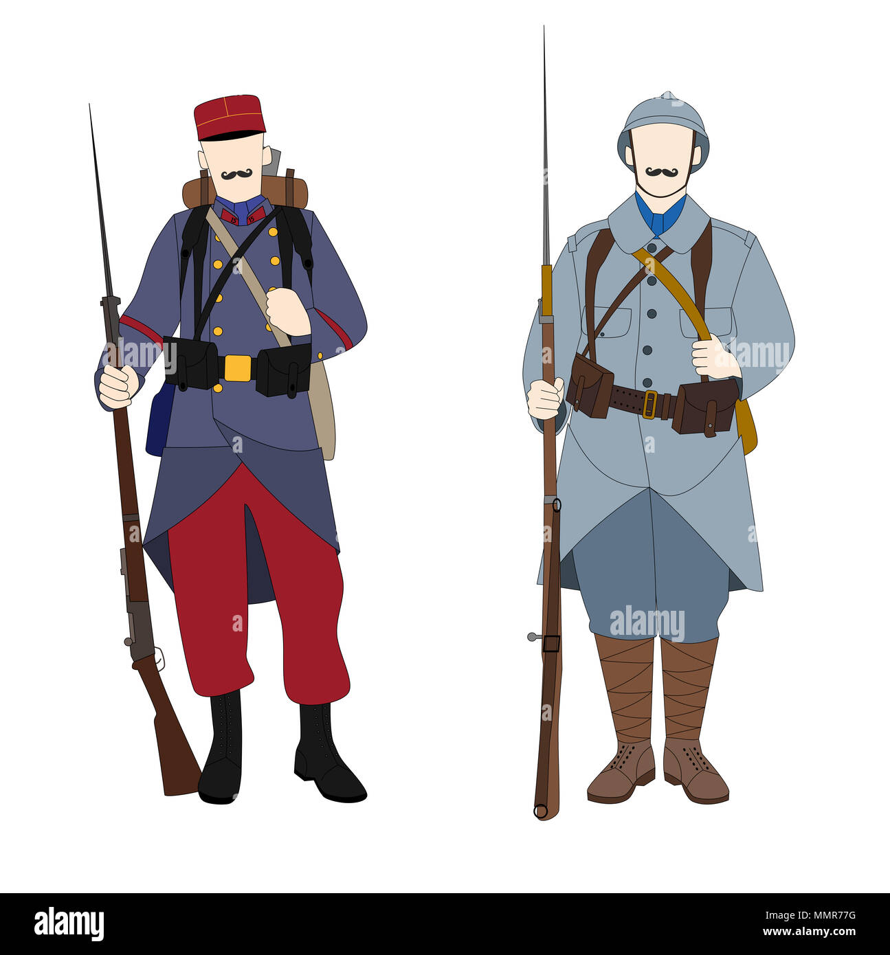 French uniform first world war Cut Out Stock Images & Pictures - Alamy